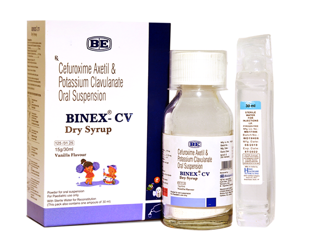 BINEX CV-500 Tablet 6's Cefuroxime 500mg + Clavulanic acid 125 mg (Tab)